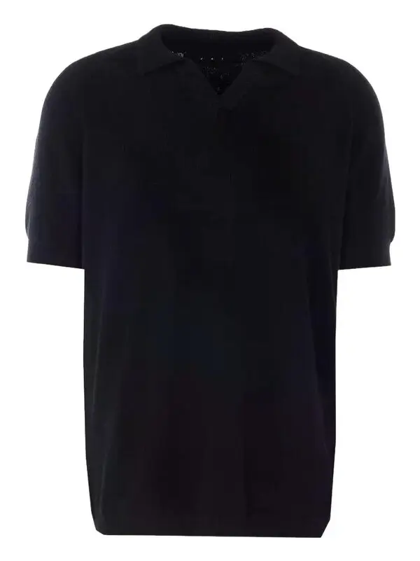 JG1 V-neck Short-sleeve Sweater - Black