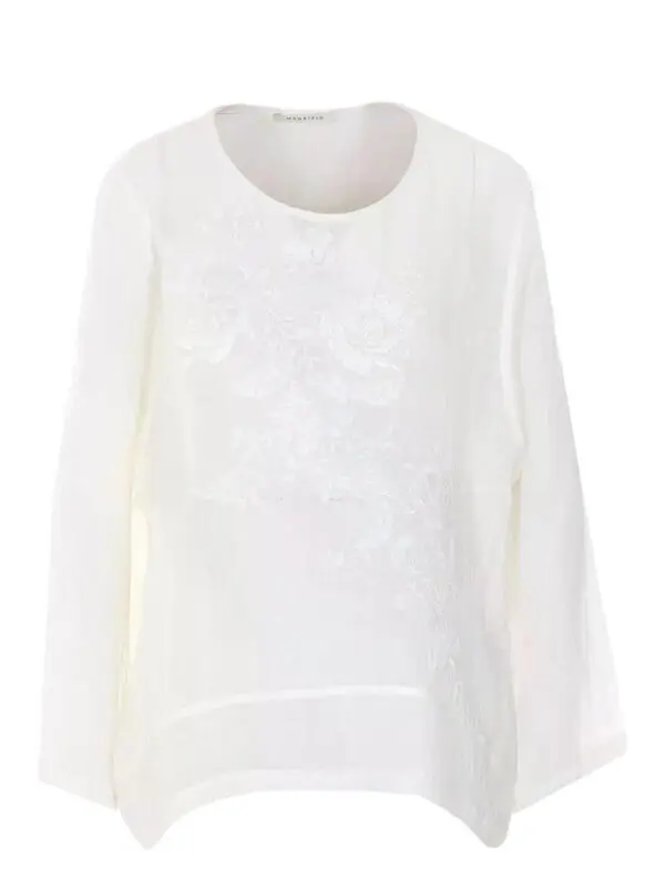 MAURIZIO PECORARO Floral-embroidered Tunic - Neutrals