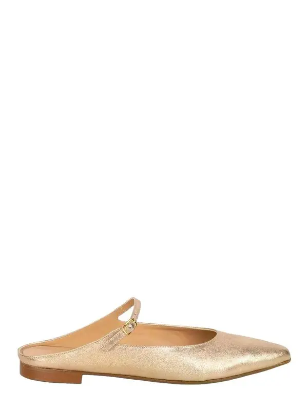Status Pointed-toe Mules - Gold