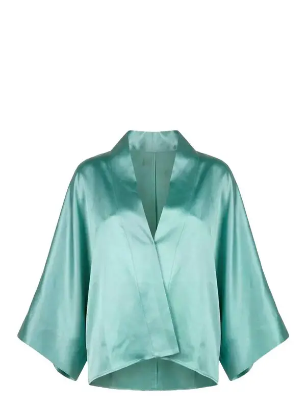 Eleventy Open-front Kimono - Green