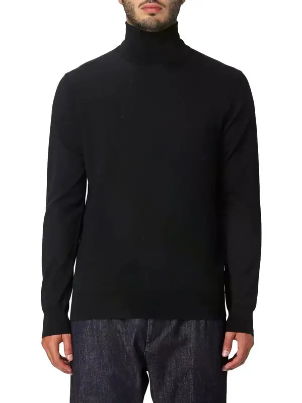 PAOLO PECORA Turtleneck Wool Sweater - Black