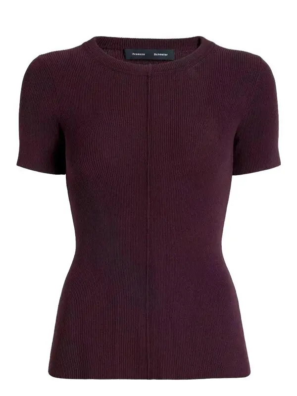 Proenza Schouler Ribbed Knit T-shirt - Purple
