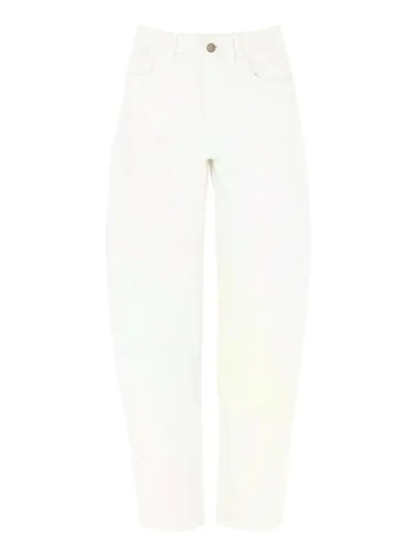 I BLUES High-rise Barrel-leg Trousers - White