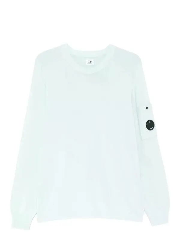 C.P. COMPANY Logo Detail Crew Neck Sweater - Blue