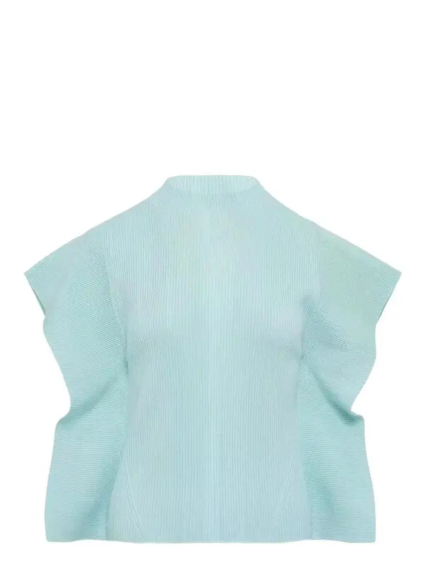 CFCL Ribbed Funnel-neck Top - Blue