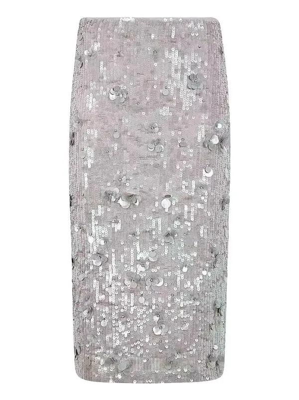 PARAH Sequin-embellished Midi Skirt - Grey