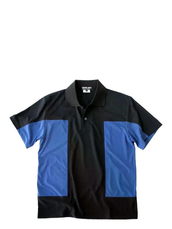 Comme Des Garçons Colour Block Polo Shirt - Black