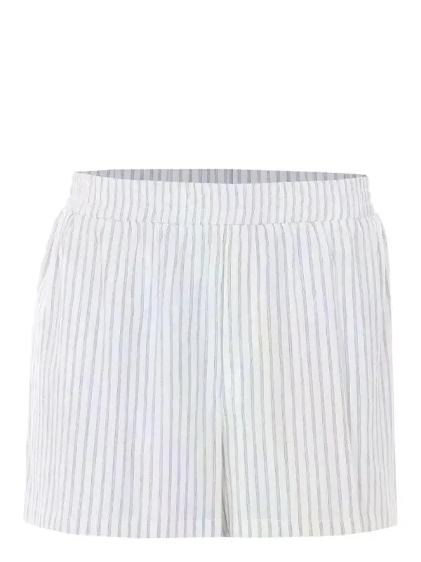 ELE Striped Shorts - White