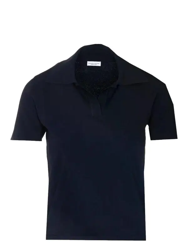 ROBERTO COLLINA V-neck Short Sleeve T-shirt - Black