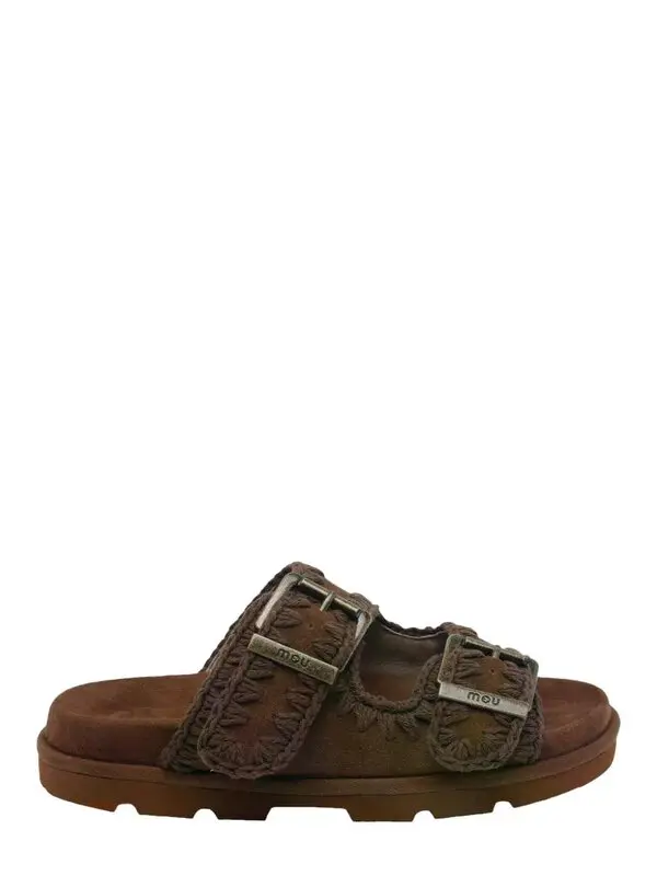 Mou Suede Sandals - Brown