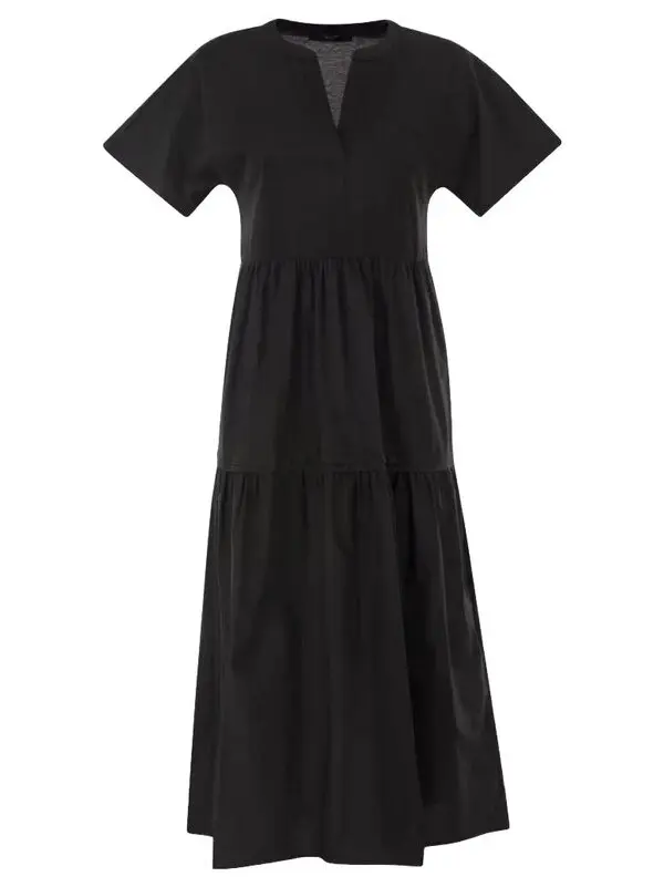 Max Mara Poplin Cotton Dress - Black