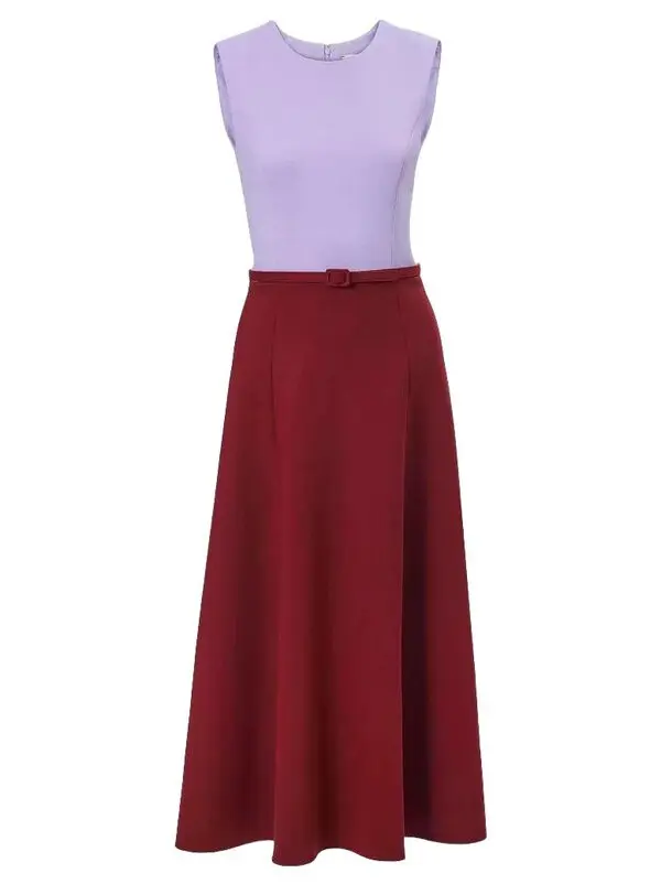 Carolina Herrera Two-tone A-line Midi Dress - Red