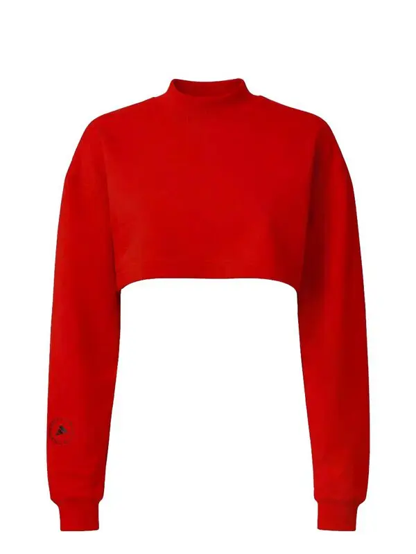 Adidas By Stella McCartney Cropped Sweatshirt - Red