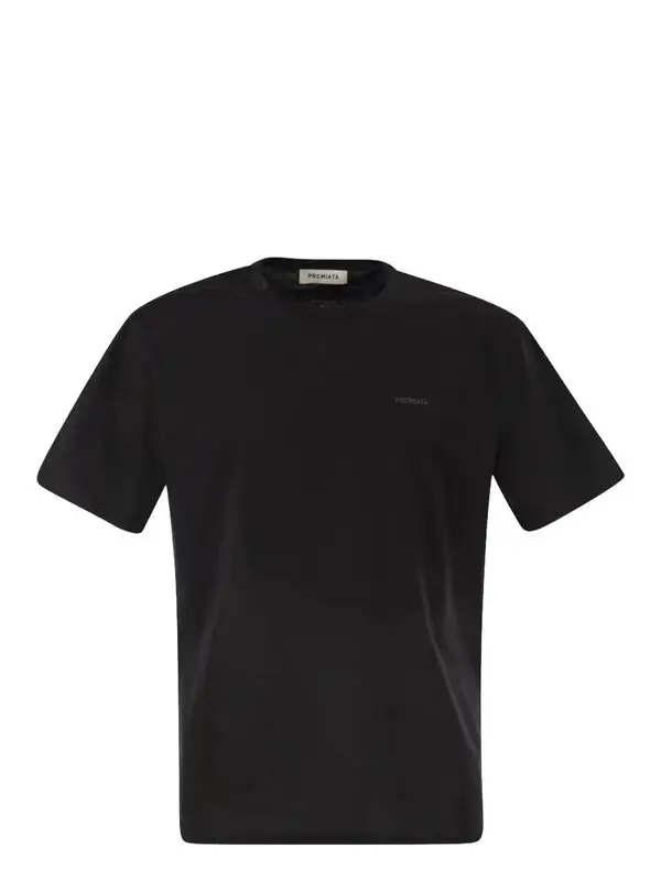 Premiata Logo-detail Crew-neck T-shirt - Black