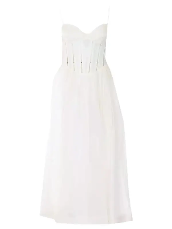 Zimmermann Corset Midi Dress - White