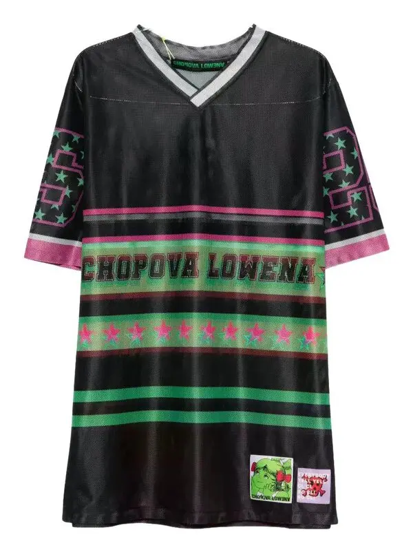 CHOPOVA LOWENA Star-stripe T-shirt - Black