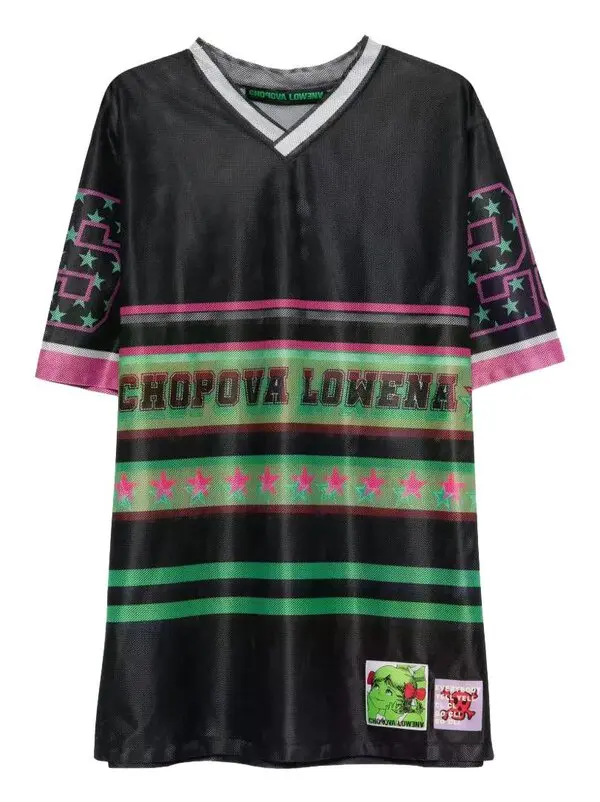 CHOPOVA LOWENA Star-stripe T-shirt - Black