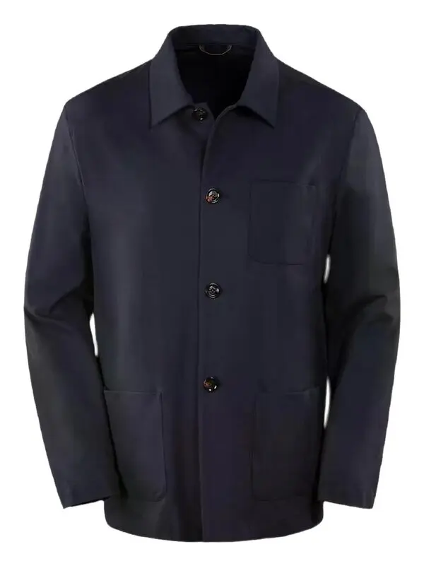 MOORER Keaton-j Shirt Jacket - Blue