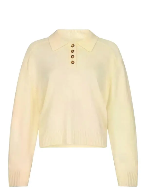 Loulou De Saison Button Polo Top - Yellow