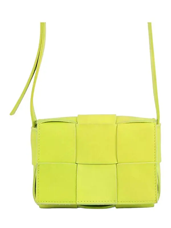 Bottega Veneta Extra Mini Nappa Maxi Intrecciato Cassette Crossbody Bag - Yellow