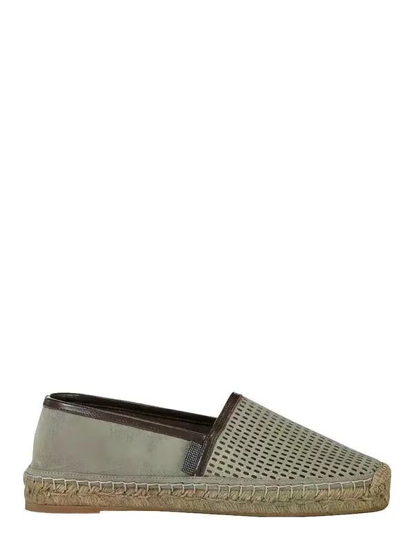 Brunello Cucinelli Sparkling Net Espadrilles - Green