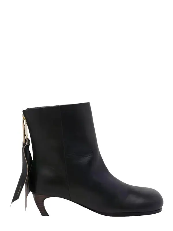Sacai Round-toe Zip-fastening Boots - Black