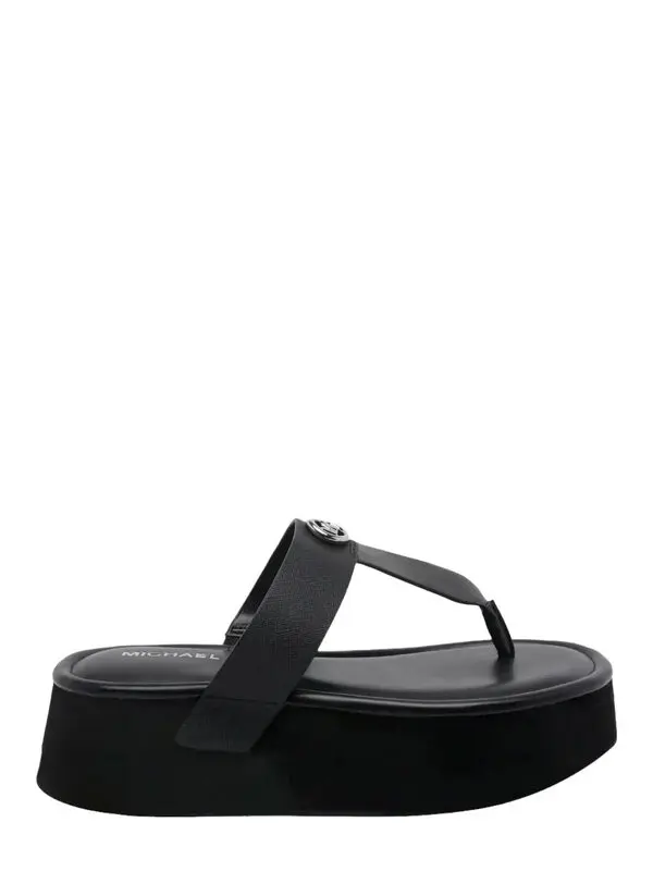 Michael Kors Logo-detail Platform Sandals - Black