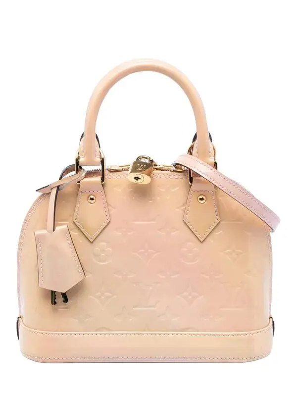 LOUIS VUITTON 2015 Monogram Vernis Alma Bb Satchel - Pink