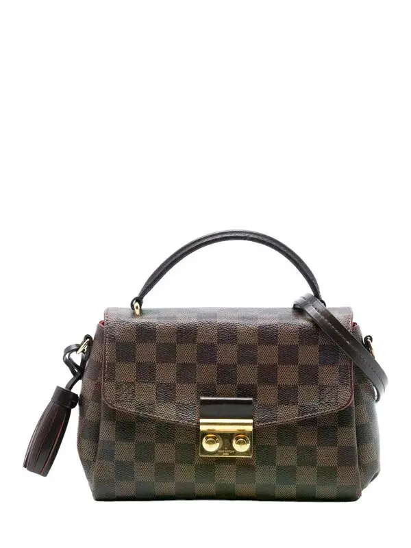 LOUIS VUITTON 2018 Damier Ebene Croisette Satchel - Brown