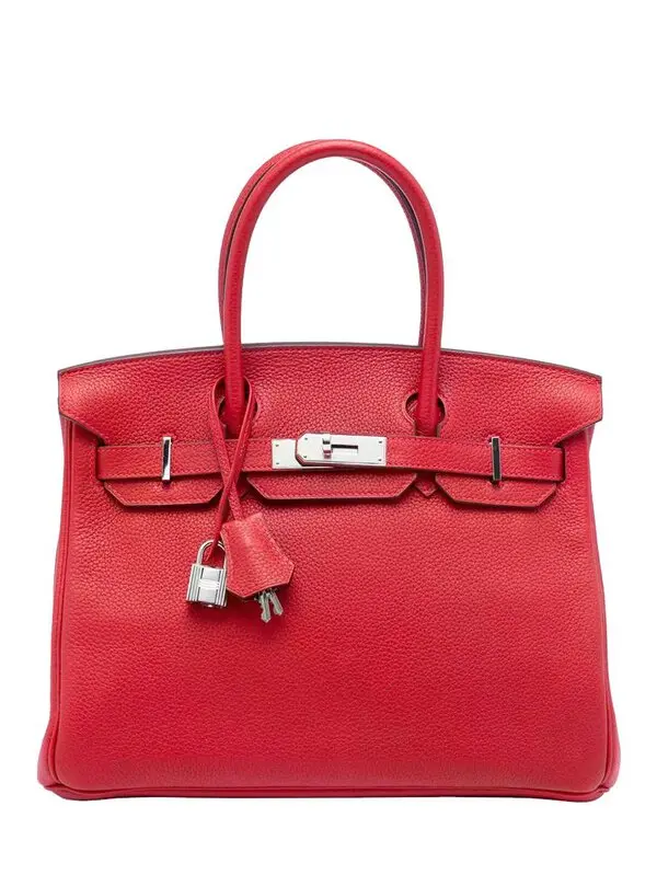Hermès 2012 Clemence Birkin 30 Handbag - Red