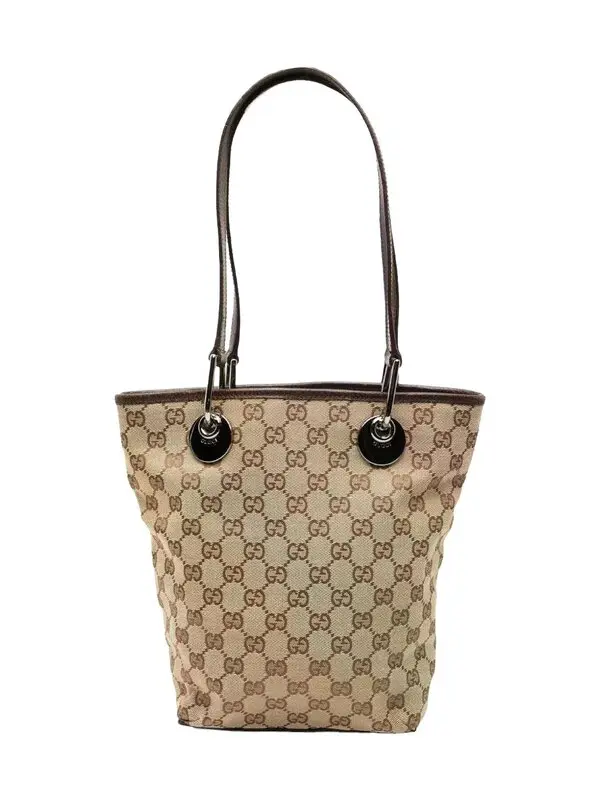 Gucci Gg Canvas Eclipse Tote Bag - Brown