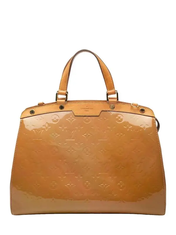 LOUIS VUITTON 2012 Monogram Vernis Brea Mm Satchel - Brown