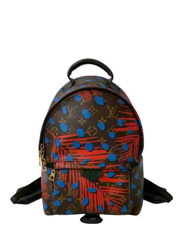 LOUIS VUITTON 2016 Monogram Jungle Dots Palm Springs Pm Backpack - Brown