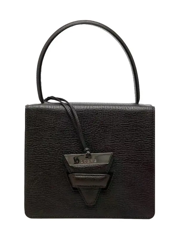 Loewe Textured Leather Barcelona Top Handle Satchel - Brown