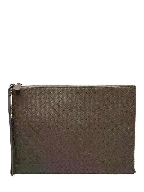 Bottega Veneta Nappa Intrecciato Wristlet Clutch - Brown