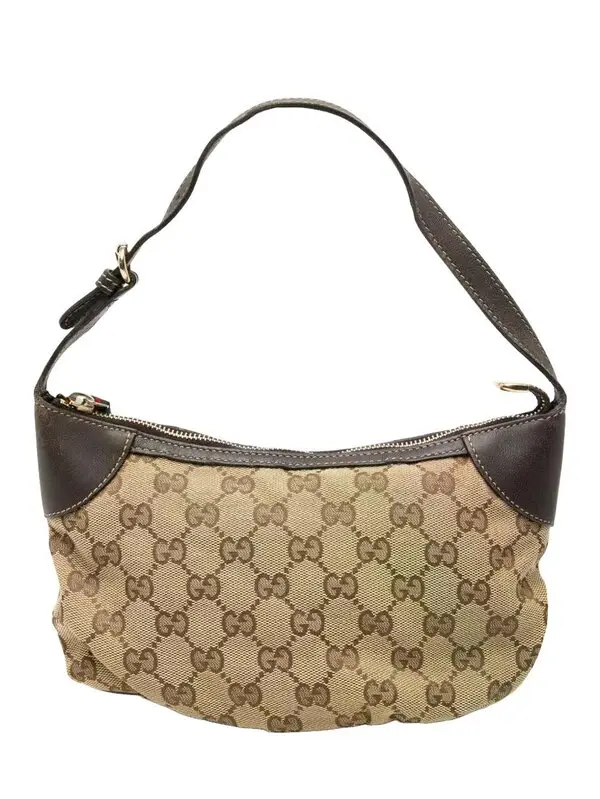 Gucci Gg Canvas Web Handbag - Brown