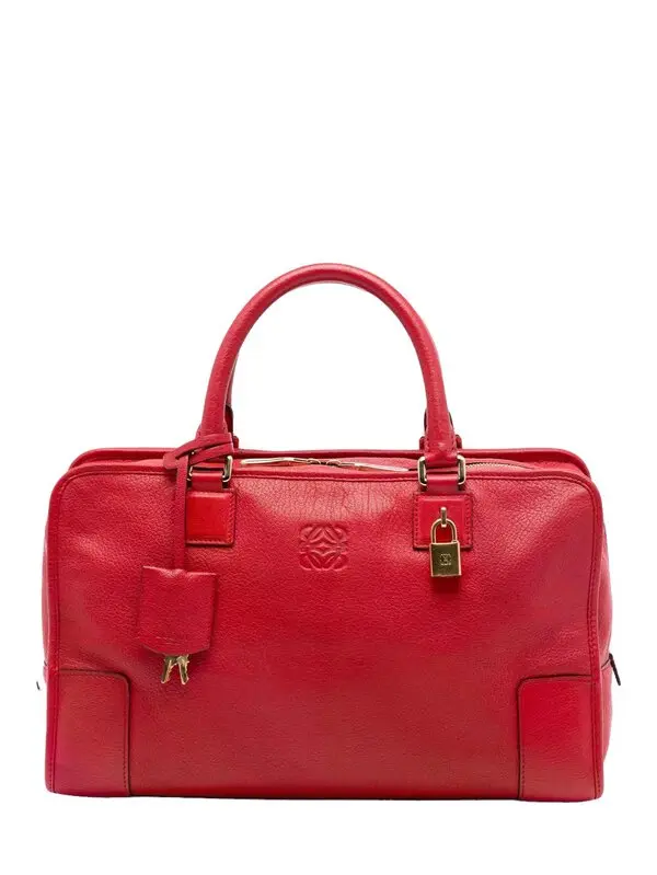 Loewe 2012 Leather Amazona 36 Satchel - Red