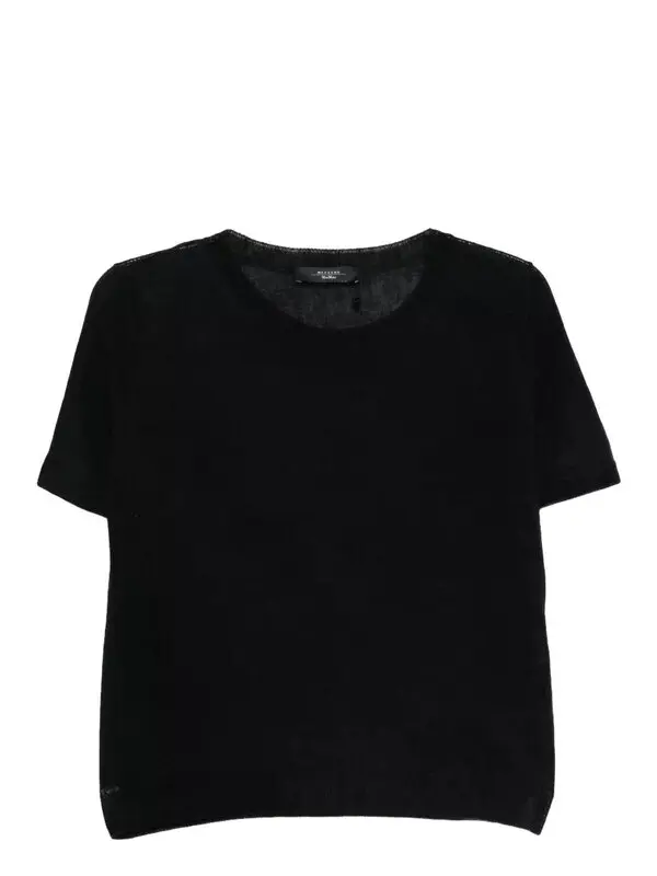 Max Mara Pancone Crew Neck Top - Black