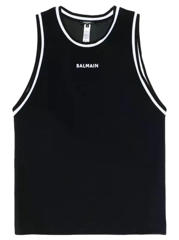 Balmain Contrast-trim Mini Dress - Black