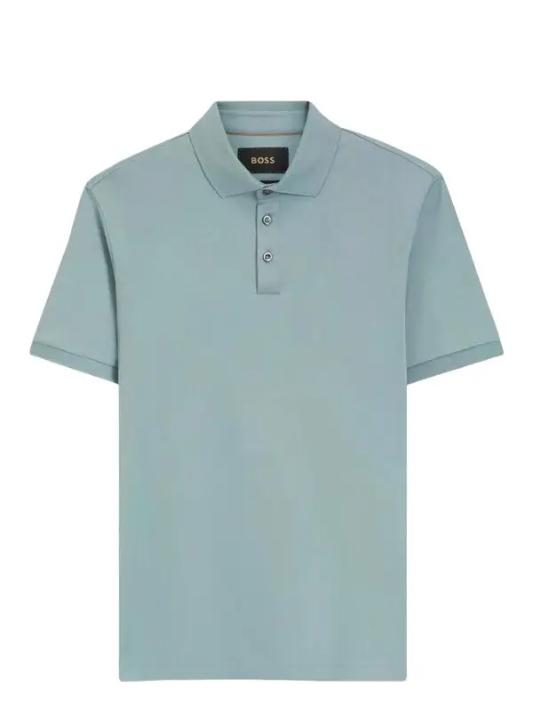 BOSS Button-placket Polo Shirt - Blue