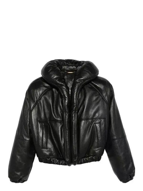 Chloé Padded Leather Jacket - Black