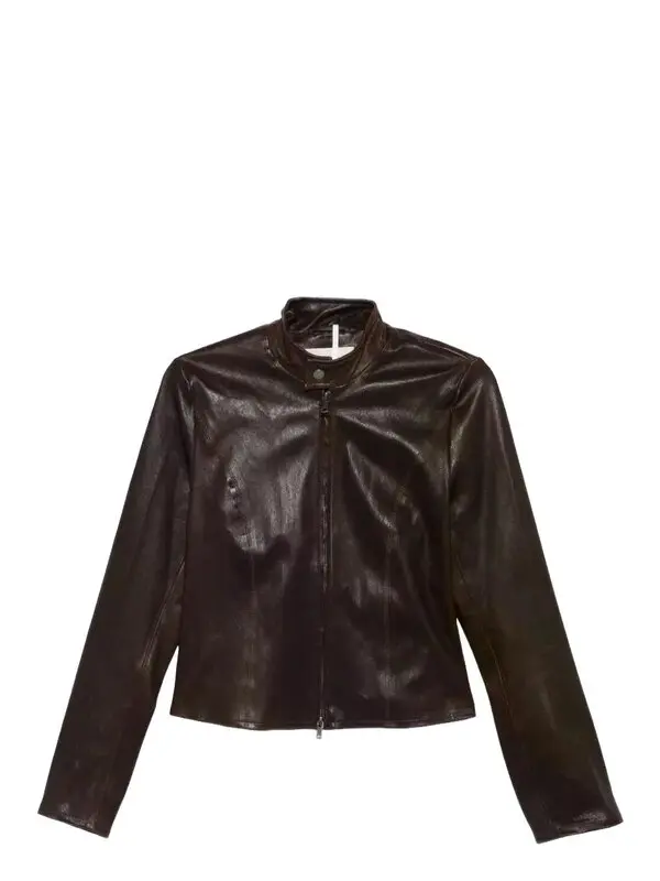 Nour Hammour Sigrid Leather Jacket - Brown