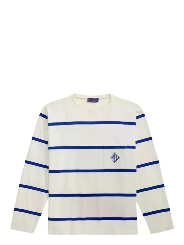Ralph Lauren Purple Label Striped Long-sleeve T-shirt - White