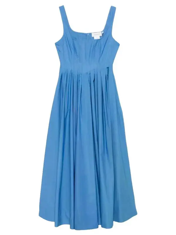 Sportmax Giro Square-neck Maxi Dress - Blue