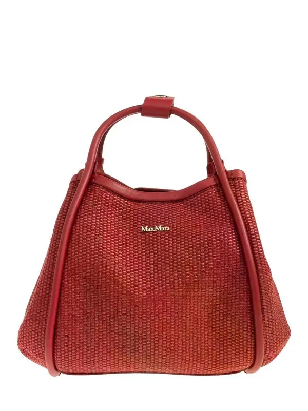 Max Mara Woven Tote Bag - Red