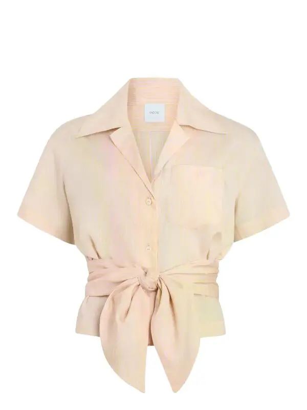 PATOU Knotted Striped-pattern Shirt - Neutrals