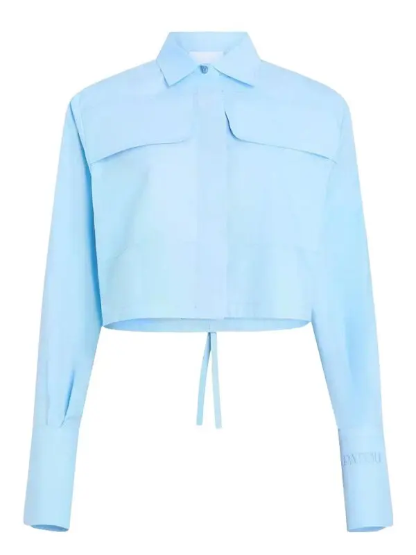 PATOU Cropped Shirt - Blue
