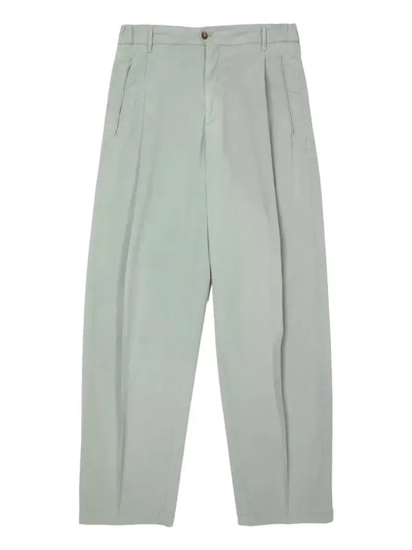 BRIGLIA 1949 Pleated Wide Leg Trousers - Green