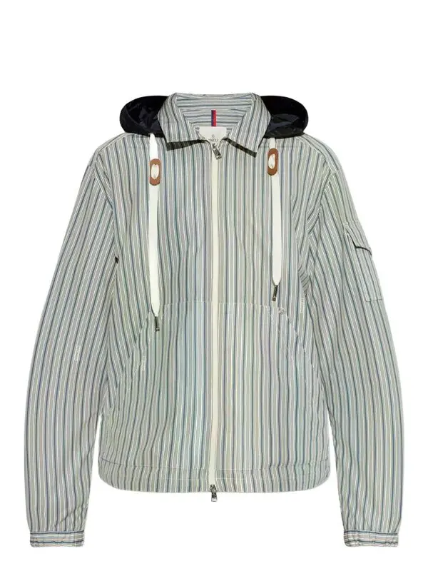 Moncler Striped Hooded Jacket - Blue