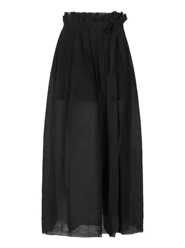 Alpha Studio Ruffled Skirt With Tie Detail - Black